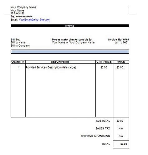 How To Create An Invoice Template In Google Sheets