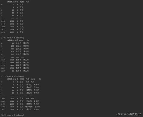 python依据相同字段实现两个excel文件（dataframe）合并 python 如果两个dataframe某几列字段相等 则把这些dataframe合并 csdn博客