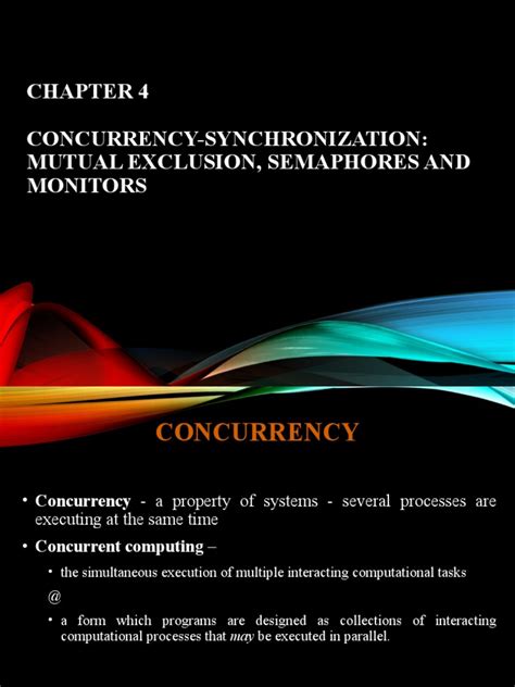 chapter 4 concurrency synchronization mutual exclusion semaphores and monitors pdf