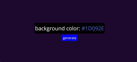 how to create hex color generator using html css and javascript images