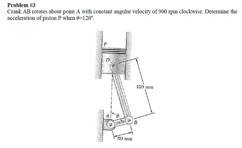 solved crank ab rotates about point a with constant angular