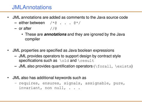 java modeling language jml ppt download