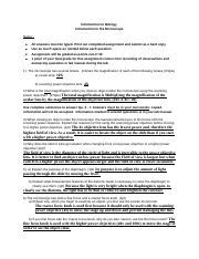 Intro To Microscope Lab Assignment Docx Introduction To Biology