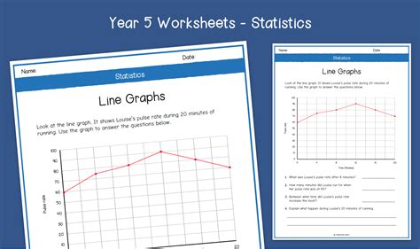 Year Line Graphs Worksheets Ks Statistics Data Primary Maths