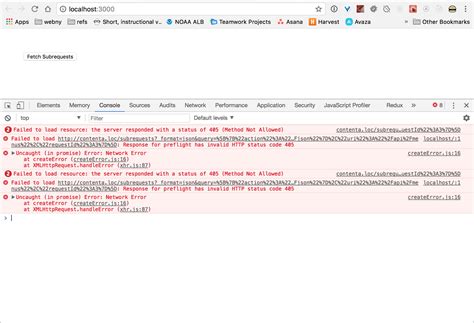 8 405 method not allowed error when making a json api request from a simple create react app