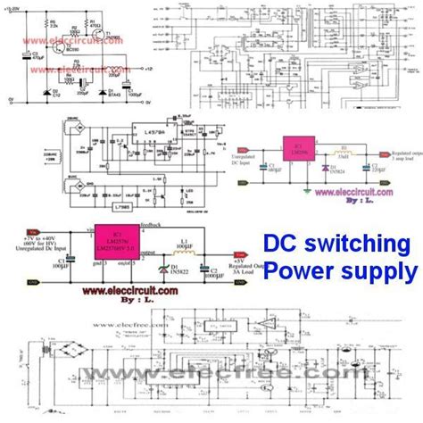 An Electronic Circuit Diagram Showing The Power Supply And Control