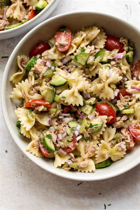 Healthy Tuna Pasta Salad • Salt And Lavender