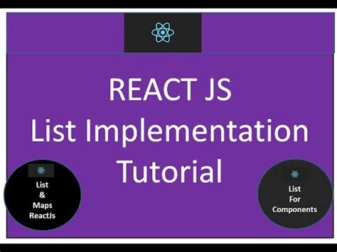 React Js Tutorial React Js List Tutorial React Tutorial For