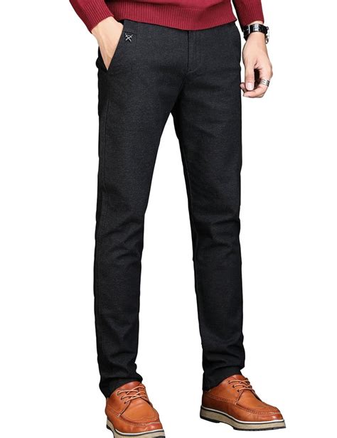Buy Vegorrs Mens Tapered Slim Fit Wrinkle Free Casual Stretch Dress Pants Classic Fit Flat