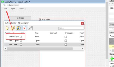 用qt designer 在窗口中添加菜单和工具栏 typehere qt csdn博客