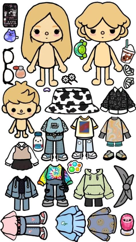 Toca Boca Paper Doll Printable Web Toca Boca Paper Photocard Making Book Diy Paper Toy
