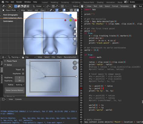 transform coordinate from motion track space to 3d scene python support blender artists