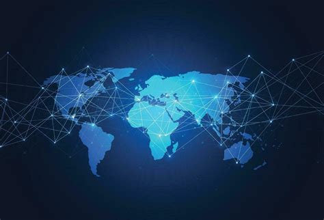 Global Network Connection World Map Point And Line Composition Concept