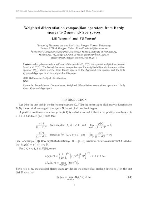 pdf weighted differentiation composition operators from hardy spaces to zygmund type spaces