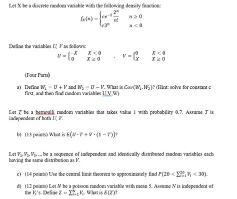 Solved Let X Be A Discrete Random Variable With The Chegg