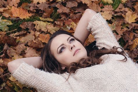 Wallpaper Leaves Women Model Dress Lying Down Fashion Spring Person Skin Romance
