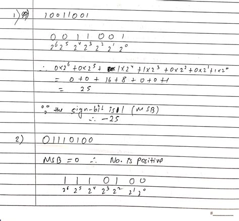 [solved] determine the decimal value of each signed binary number in the course hero