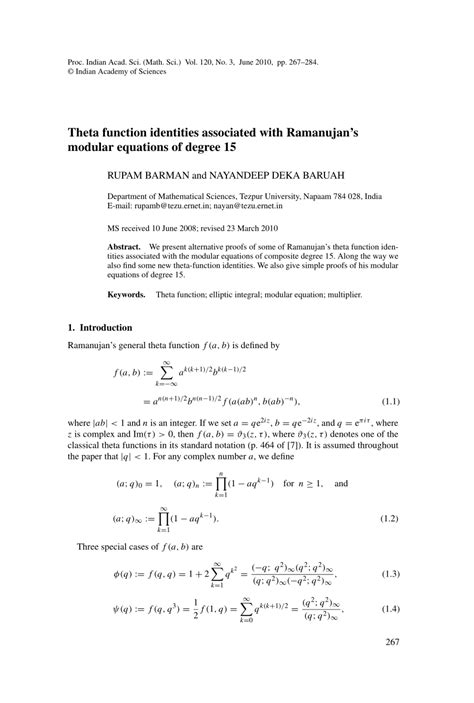 pdf theta function identities associated with ramanujan s modular equations of degree 15