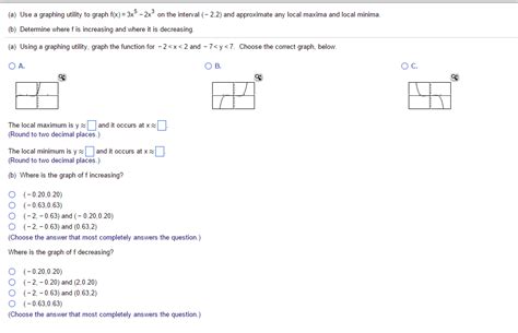solved use a graphing utility to graph f x 3x 5 2x 3 on