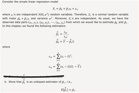 Solved Consider The Simple Linear Regression Model Y I Chegg