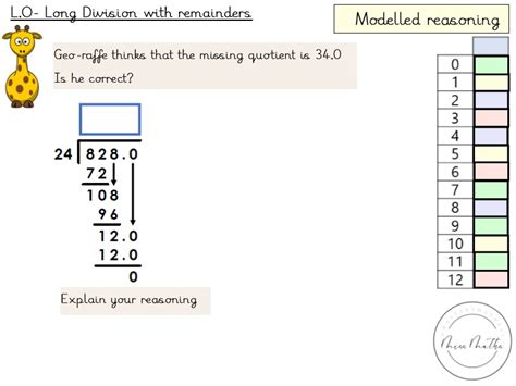 Long Division Expressing Remainders As Decimals Multiplication