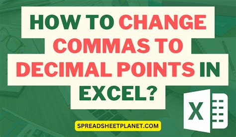 How To Change Commas To Decimal Points In Excel 5 Easy Ways