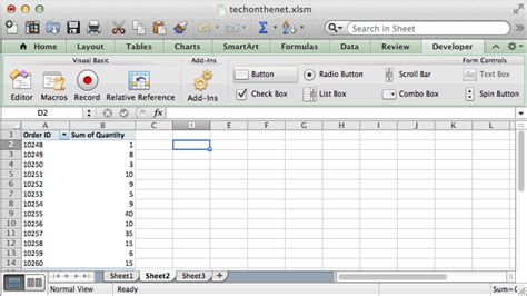 ms excel 2011 for mac refresh multiple pivot tables with a button