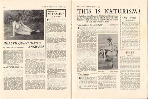 Mature Listing The Naturist Magazine July 1949 Nudism Etsy