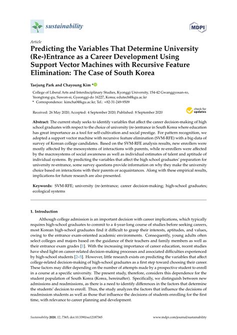 pdf predicting the variables that determine university re entrance as a career development