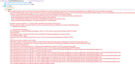 system io filenotfoundexception could not load file or assembly system threading tasks