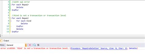 how to delete a record in transaction with sub level using procedure in genexus stack overflow