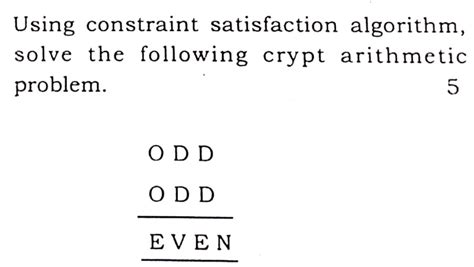 solved using constraint satisfaction algorithm solve the