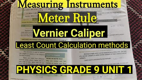 Measuring Instruments Meter Rule Vernier Caliper How To Find