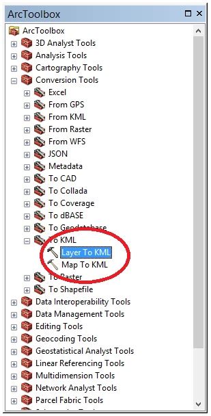Export ArcGIS Files To Google Earth Kml