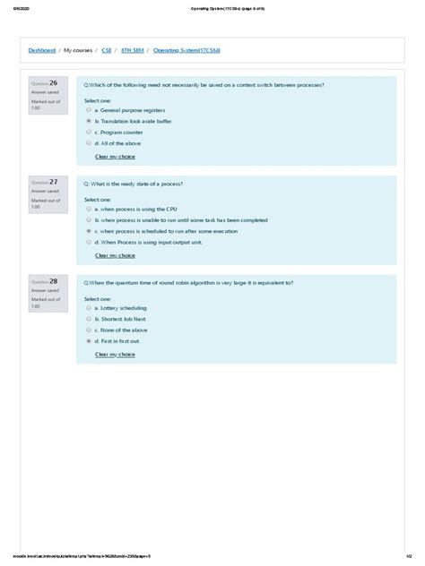 operating system 17cs64 pdf scheduling computing operating system technology