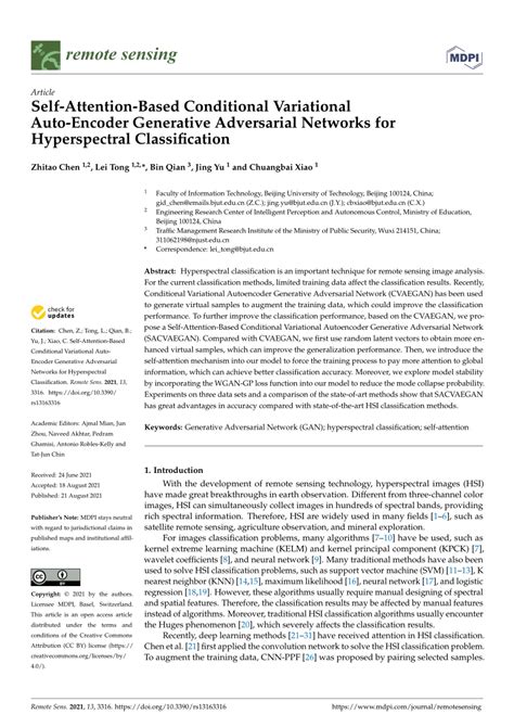 pdf self attention based conditional variational auto encoder generative adversarial networks