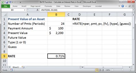 RATE Function Calculate An Interest Rate In Excel TeachExcel