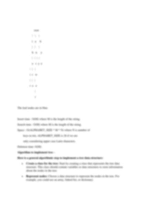 solution lecture notes overview of graph trie segment tree and suffix tree data structures
