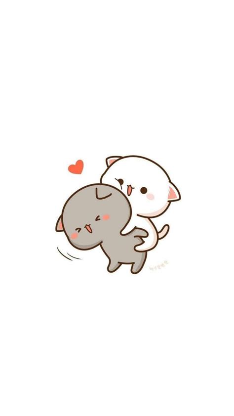 Anime Chibi Cat Couple Wallpaper Image About Cute In Beautiful By Mauveemerald Cute Anime Cat