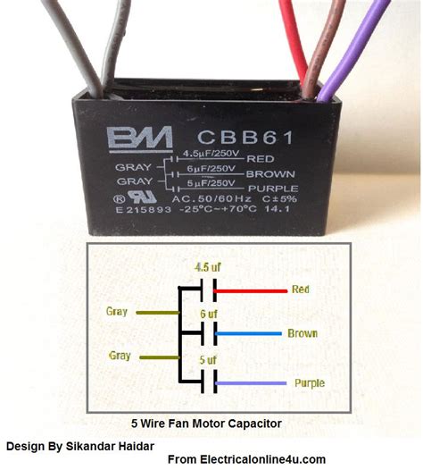 Electric Fan Wiring Diagram Capacitor