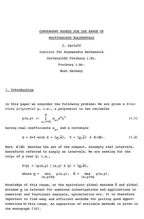 pdf convergent bounds for the range of multivariate polynomials