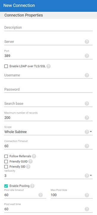 Settings For LDAP LDAPS