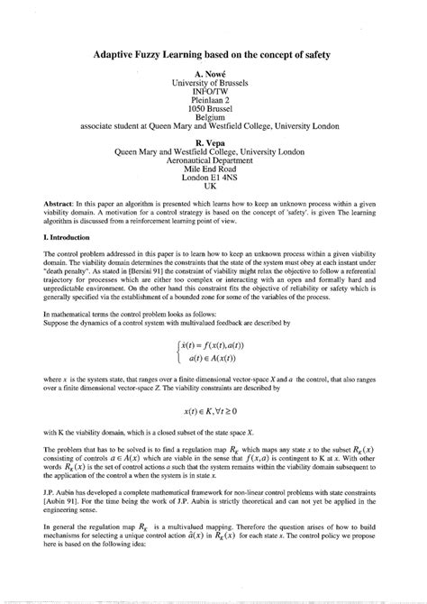 pdf application of adaptive fuzzy learning to redundant robot manipulators