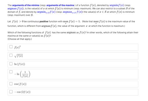 solved the arguments of the minima resp arguments of the