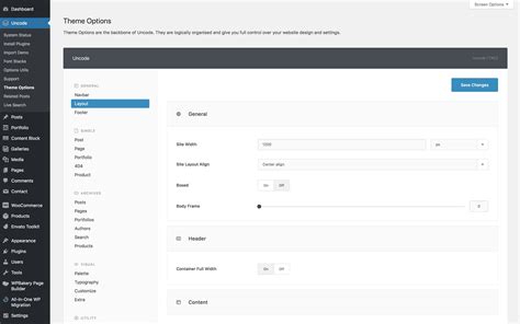 Layout Uncode Theme Documentation And Help Center
