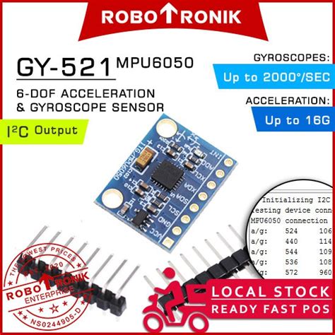 GY 521 MPU6050 6 DOF 3 Axis Gyro Gyroscope Accelerometer Module