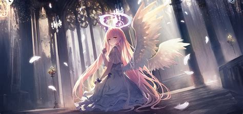 Blue Archive Planet Angel Wings Yellow Eyes Misono Mika Looking Back White Dress Dress