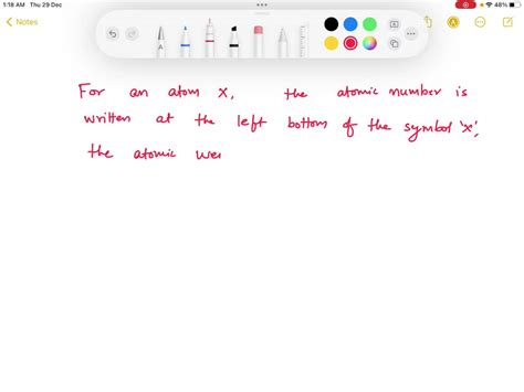 solved write the notation of an atom x if the mass number is a and the atomic number is z