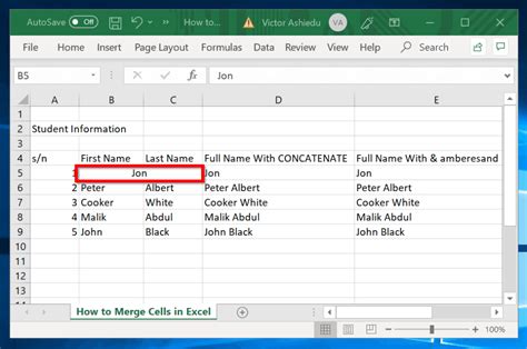 how to merge cells in excel in 2 easy ways