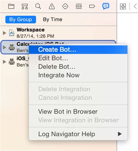 Xcode Server And Continuous Integration Guide Manage And Monitor Bots From The Report Navigator